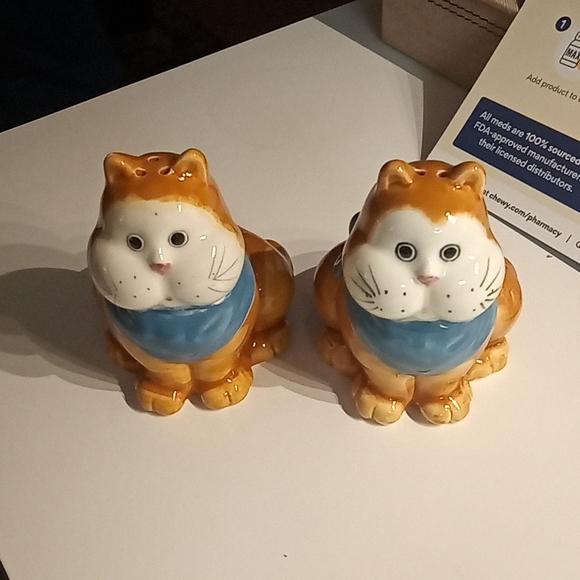 Kitchen | Vintage Salt And Pepper Shakers Fat Cat | Poshmark